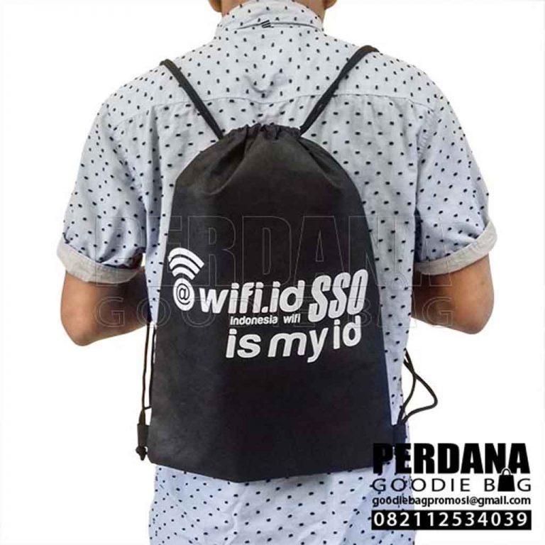 Tas Ransel Serut Di Jakarta – Tas Kanvas – Tas blacu – Perdana goodiebag